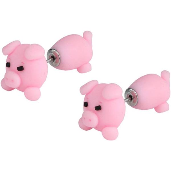 商品名SEniutarm Earrings for Women Mom Creative Women Girls Polymer Clay Pig Ear Studs Piercing Earrings Party Jewelry Stat...