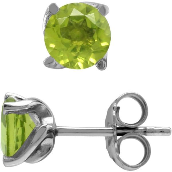 商品名Silvershake 1.9カラット 6mm 天然グリーンペリドット ジェムストーン 925スターリングシルバー スタッドピアスSilvershake 1.9 Ct 6MM Natural Green Peridot Gemston...