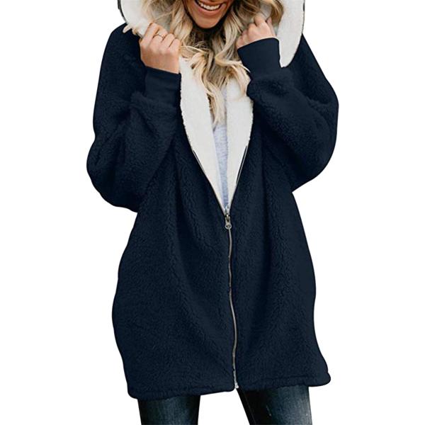 商品名:  FLITAY Womens Fuzzy Plus Size Outwear Casual Long Sleeve Fluffy Jacket Sherpa Coat Navy Blue 5XLブランド: FLITAY商品サイズ:...