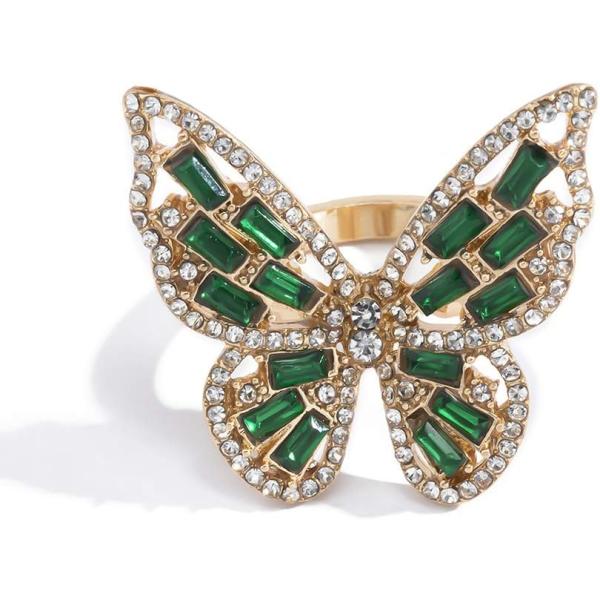 商品名Aimimier キュービックジルコニア バタフライリング スパークリングクリスタル 蝶結び ナックルリング ウェディングジュエリー レディース ガールズAimimier Cubic Zirconia Butterfly Ring S...