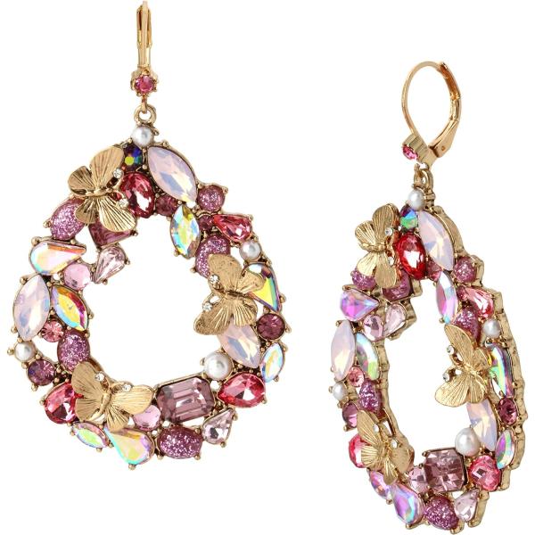 商品名Betsey Johnson ストーンクラスター リースイヤリングBetsey Johnson Stone Cluster Wreath Earringsブランド：Betsey Johnson商品サイズ：One Size高さ：1.5 ...