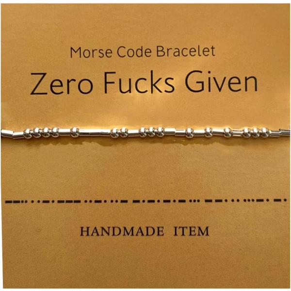 商品名Binami モールスコードブレスレット Keep Fucking Going 調節可能ブレスレット シルクコードにビーズ 友情 インスピレーションジュエリー 彼女へのギフトBinami Morse Code Bracelet Adj...