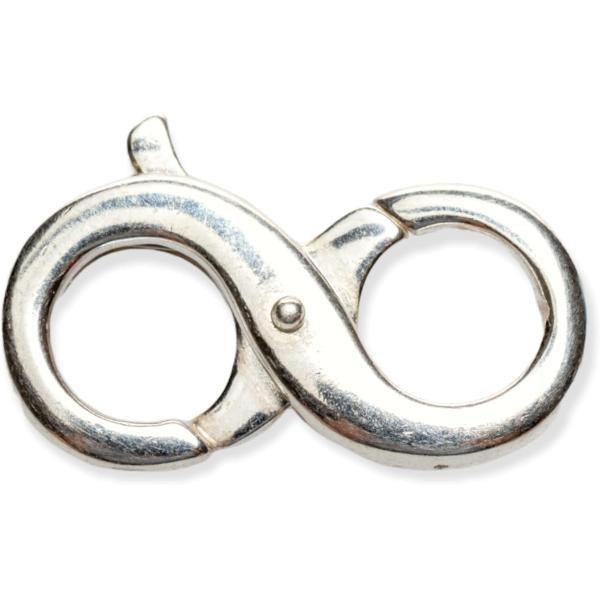 商品名CRAFT WIRE 925スターリングシルバー インフィニティロブスタークラスプ 15.5mm 8つのダブルオープニング イタリア製 ネックレス ブレスレット コネクター925 Sterling Silver Infinity Lo...