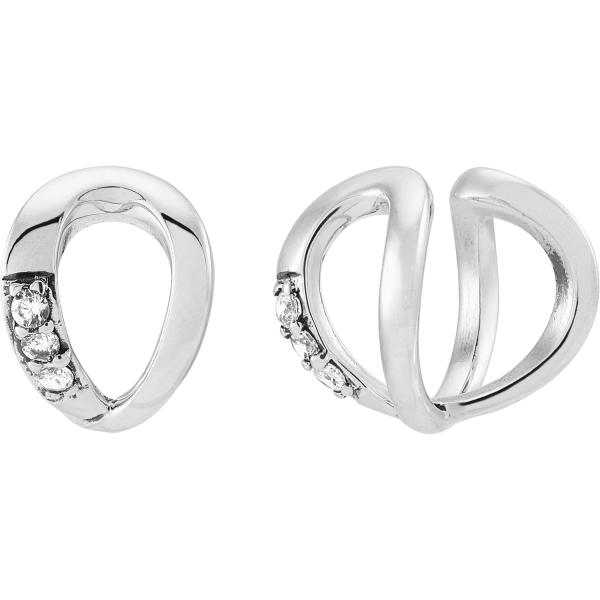 商品名Silpada ""Subtle Beginnings"" キュービックジルコニア カフイヤリング スターリングシルバーSilpada 'Subtle Beginnings' Cubic Zirconia Cuff Earrings ...