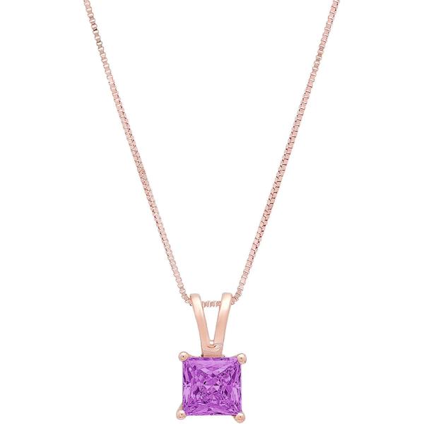 商品名Clara Pucci 2.0 ct Brilliant Princess Cut Stunning Genuine Flawless Simulated Alexandrite Gemstone Solitaire Pendant ...