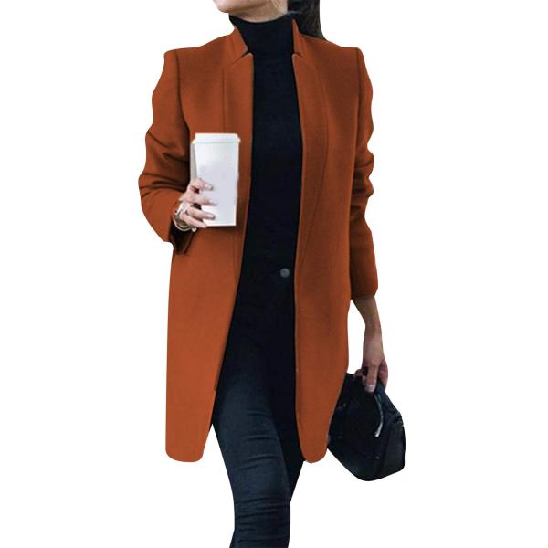商品名:  GRASWE Women's Cocktail Short Coat Pure Color Winter Wool Trench Coat Fall Fit Slim Outwear Overcoat Jacket Carame...