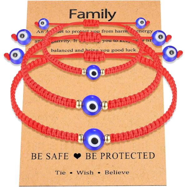 商品名UNGENT THEM Evil Eye Bracelets Mal De Ojo Red String Kabbalah Nazar Protection Back to School Mommy and Me Adjustable...