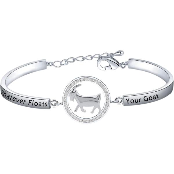商品名LQRI Whatever Floats Your Goat ブレスレット ペット ヤギ 恋人 農場 農家 ギフト クレイジー ヤギ レディ ギフトLQRI Goat Lover Gift Whatever Floats Your G...