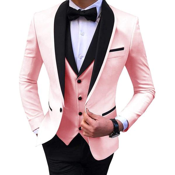 商品名:  Wedding Dress for Men White Suits Prom Party Gown Big and Tall 52 Three Piece Suit Blazer Jacket Dress Vest style2...