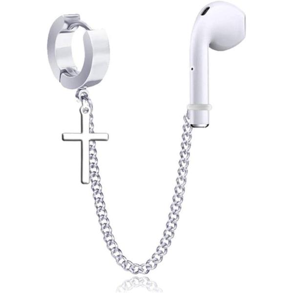 商品名2pcs/pack anti Lost Earring for Earphone Creative Earring Strap Wireless Earhooks Earbuds Earphone Holder Connectorブラ...