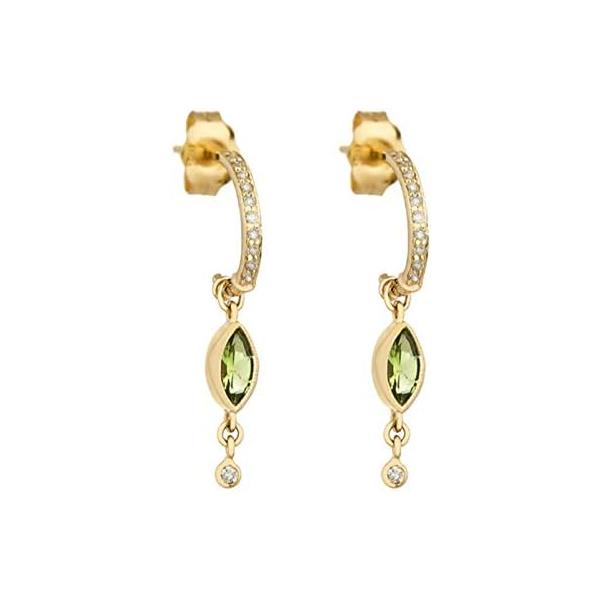 商品名BOSAIYA SS1 2pcs 100% Real S925 Sterling Silver Stud Earring Green Zircon Earring for Woman Girls Pendientes Oorbelle...