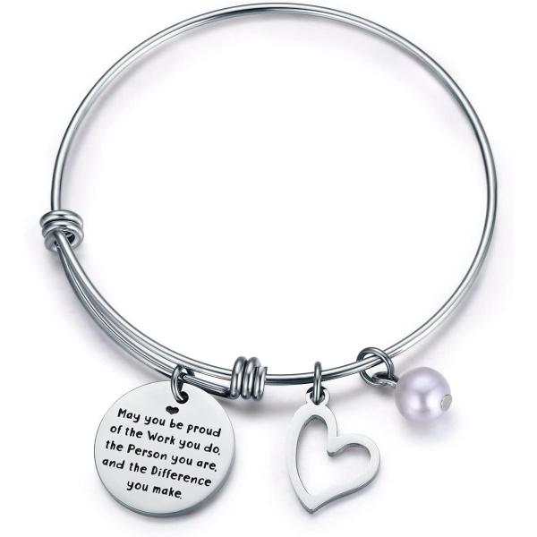 商品名Jvvsci May You Be Proud of The Work You Do The Person You Are And The Difference You Make ブレスレット Thank Youギフト 女性へのインス...