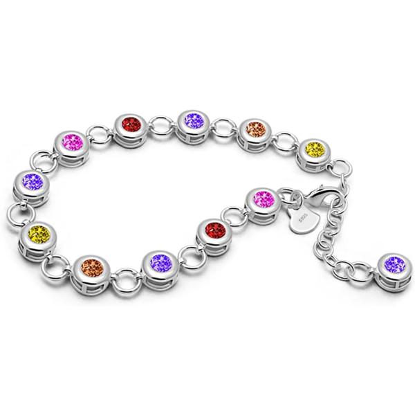 商品名925 スターリングシルバーリング純銀製クラシック永遠の婚 結婚指輪カップルメンズレディース幅3.5mmハイポリッシュプレーンリング (6)Meilanduo 925 Sterling Silver Round Cut Multico...