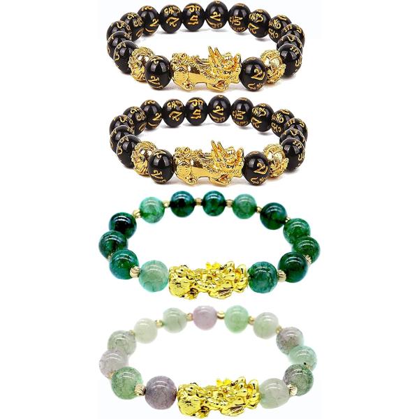 商品名風水 ブレスレット メンズ レディース ブラック 手彫り マントラストーン 伸縮ブレスレット 貔貅 富 幸運のお守り ブレスレット メンズ レディース, 銅合金, その他,Feng Shui Bracelet for Men Wome...