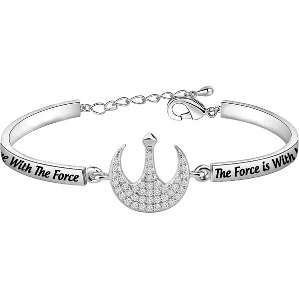 商品名FOTAP The Force ブレスレット I Am One with The Force is with Me ジュエリー 面白いギフト, M, 金属, ゴールドストーン,FOTAP The Force Bracelet I Am...