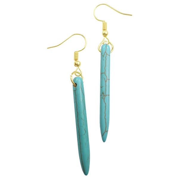 商品名: Lianiser ターコイズ レディース フープ イヤリング ボーホー ビーズ 美的 ドロップ ダングル ファッション 太陽 月 星 小 シルバー 金メッキ 銅 真鍮 母 ぶら下がりボール ハギーフック 小さなチャクラストーン ト...