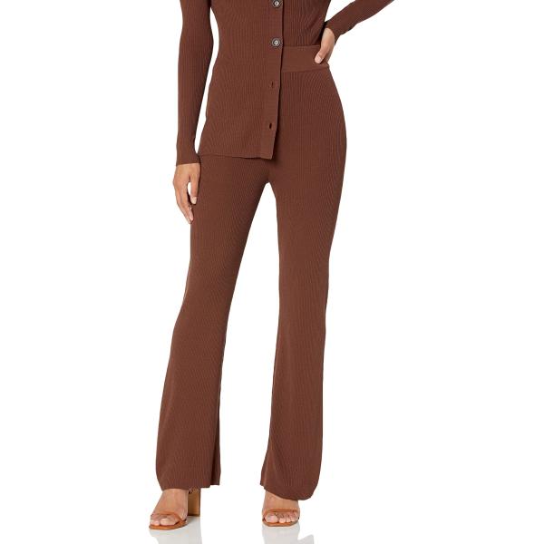 商品名: [The Drop] Ellison リブ編み フレアレッグ 二ットパンツ、チョコレート、M The Drop Women's Ellison Rib Flare Leg Sweater Pant, Chocolate, Sブラン...
