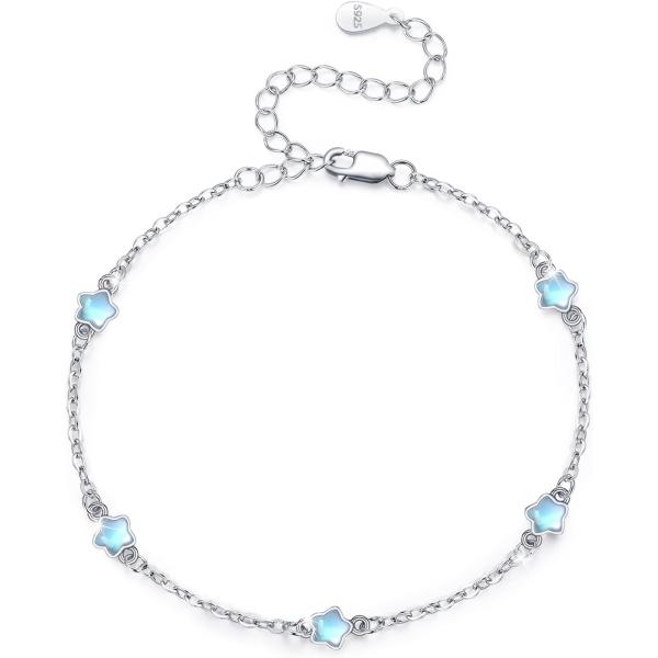 商品名Cuoka Star Moonstone Bracelet Sterling Silver Rainbow Moonstone Bracelet for Women Girls (Star Moonstone)ブランド：Cuoka商品...