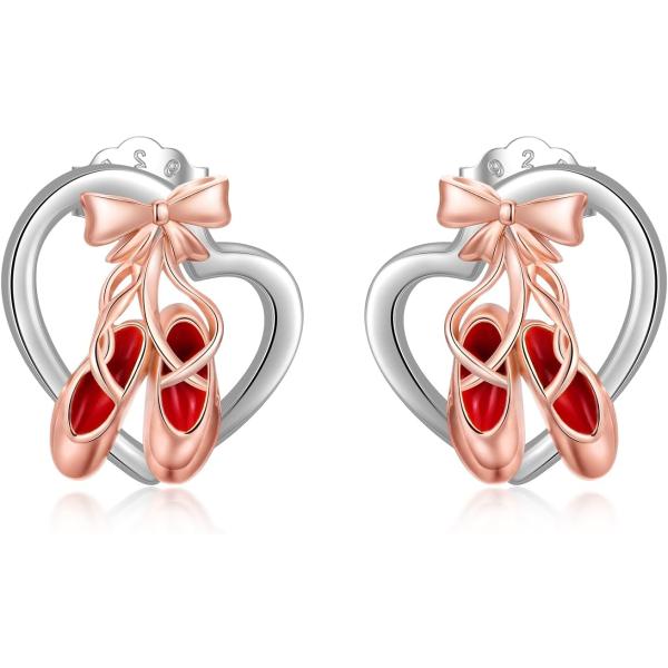 商品名Ballet Shoes Earrings Sterling Silver Ballerina Studs Earrings, Ballet Dancer Gifts for Women Girls Sisterブランド：AOBOCO...