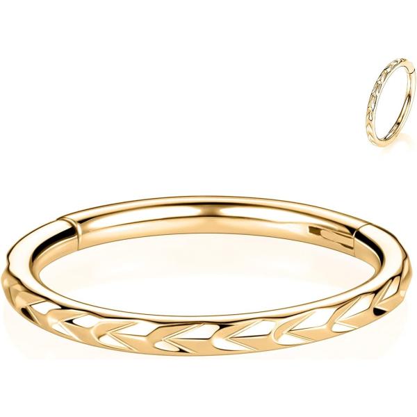 商品名FUNLMO 316L サージカルスチール ヒンジ付きノーズリング フープ 20G 18G 16G 14G 12G シームレスピアスリング 鼻 セプタム 軟骨 ヘリックス トラガス コンチ ルック ダイス ローブ直径 6mm~14mm...