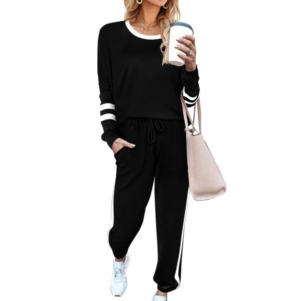 商品名:  Aloodor Travel Outfits for Women Two Piece Outfits Sweatsuits Sets Loose Fitting Drawstring Sweatpants Vacation Bl...