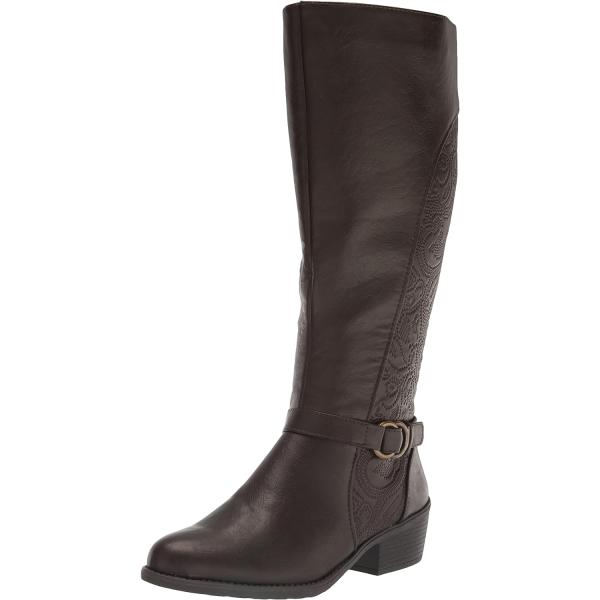 商品名Easy Street Women's Luella Tall Boot Plus Fashion, Brown/Brown Embossed/Gore, 9 Wideブランド：Easy Street商品サイズ：9 Wide高さ：13...