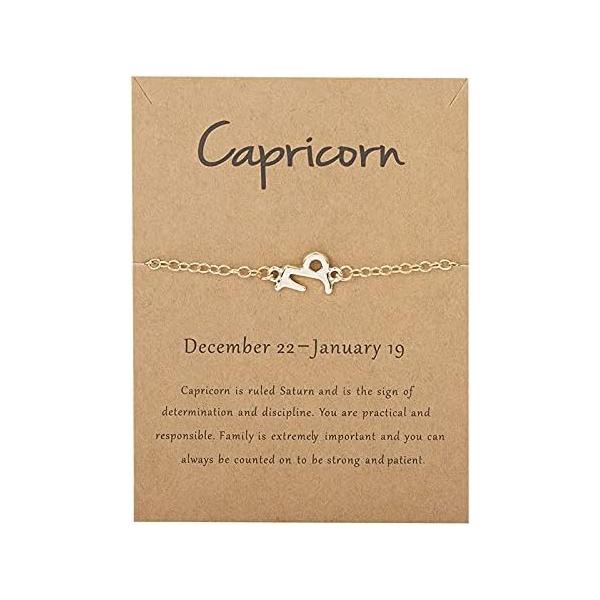 商品名12 Zodiac Signs Constellation Charm Bracelet Couple Leo Libra Gold Chain Bracelet Bangle Trendy Jewelry for Men Women...