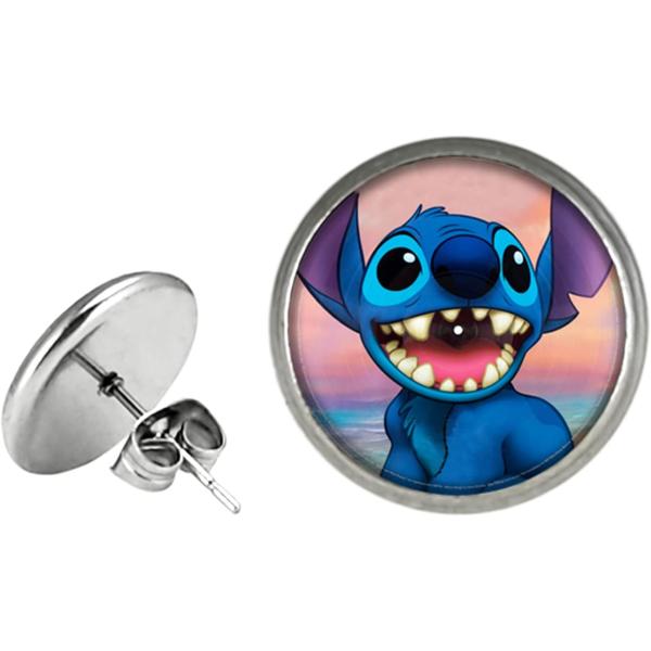 商品名ステッチイヤリングスタッド アニメメタルイヤースタッド 女性/男性/女の子/男の子へのギフトにStith Earrings, Anime Cartoon Metal Earrings, TV Movies Gifts for Wome...