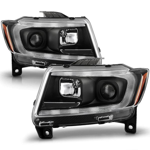 商品名:  [White+Amber Switchback OLED Tube] For 2011-2013 Jeep Grand Cherokee D1S Xenon HID Model Black Projector Headlight...
