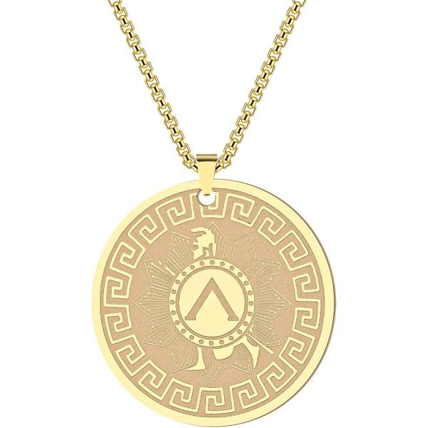 商品名Chereda ギリシャヒーロー アキレスネックレス メンズ レディース 強さと無敵 お守り ギリシャ神話 ジュエリー ステンレススチールネックレス, ステンレス鋼, 宝石なし。,Chereda Greek Hero Achilles...