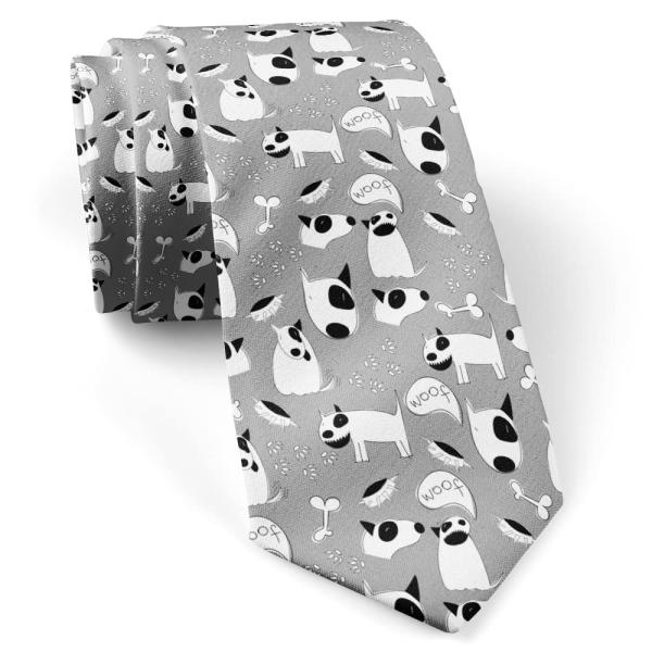 商品名:  Skinny Slim Fashion Necktie for men, Novelty Conversational Neckwear Ties (Bull Terrier Pattern)ブランド: ikiki-tech商品...
