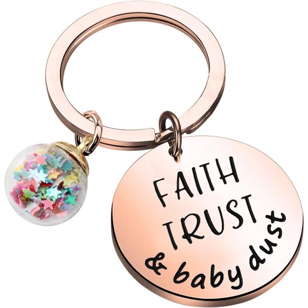 商品名MAOFAED 不妊 信仰 信仰 ベビーダスト IVF IUI 妊娠 ギフト IVF移送日ギフト インスピレーショナル不妊ギフト 女性用, 金属, ステンレススチール,MAOFAED Infertility Faith Trust a...