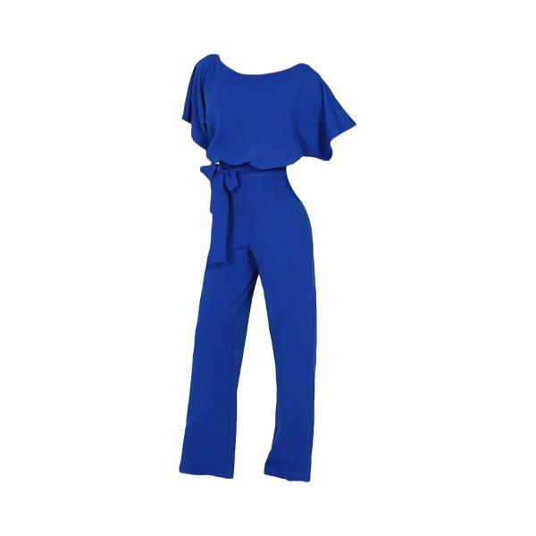 商品名:  Women's Lace Short Sleeved Jumpsuit Belted Wide Leg Long Pants Rompers Button Loose Crewneck Casual One Piece Play...