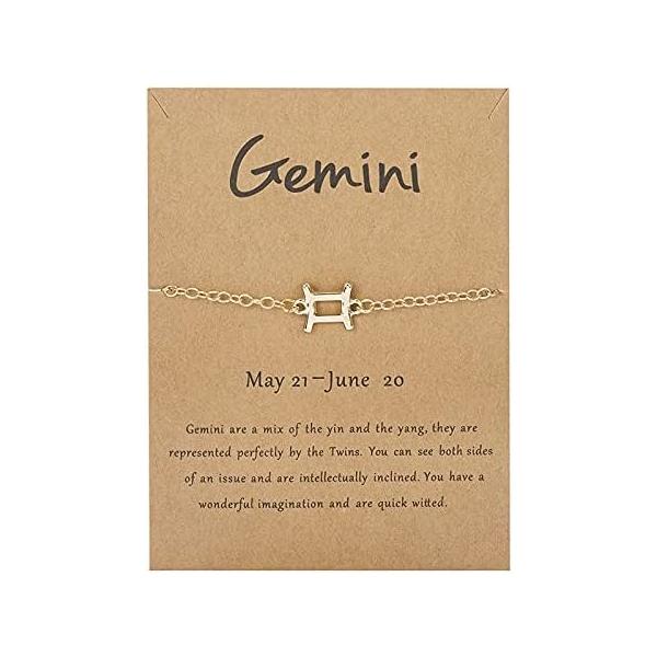 商品名12 Zodiac Signs Constellation Charm Bracelet Couple Leo Libra Gold Chain Bracelet Bangle Trendy Jewelry for Men Women...