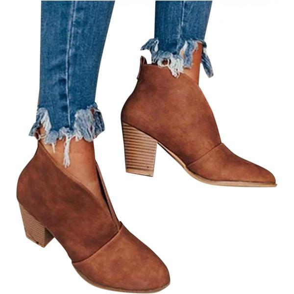 商品名Gibobby Ankle Boots for Women Dressy Fashion Pointed Toe Ankle Booties Strappy Zipper Short Boots Winter Western Boot...