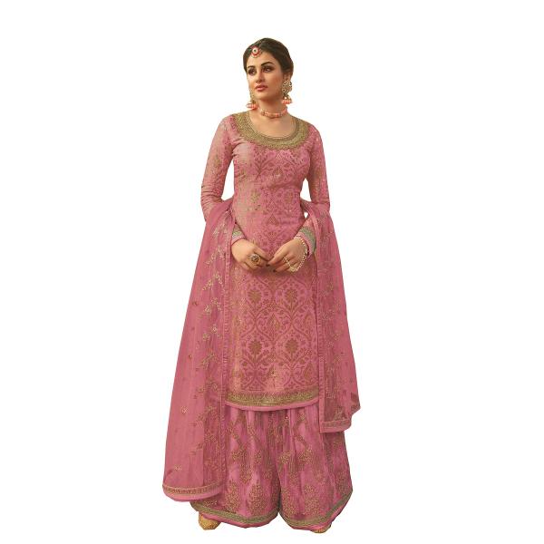 商品名:  ArtZiya Fashion Ready to wear Palazzo Type Embroidered Salwar Kameez Suit For Women 6701 (Pink, 48)ブランド: ArtZiya F...