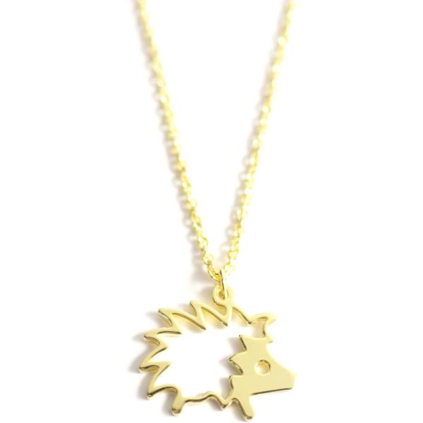 商品名スターリングシルバー HEDGEHOG ペンダントネックレス, Dainty, スターリングシルバー, 宝石なし。,Deidreamers HEDGEHOG Necklace (14k Gold on Silver)ブランド：Deid...
