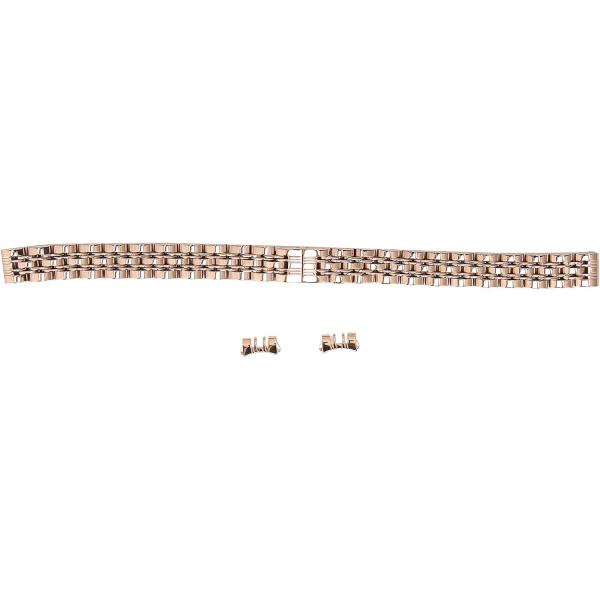 商品名ZJchao 10mm / 0.4in Stainless Steel Watch Strap, Replacement Adjustable Length Watch Band Rose Finish Metal Watch Ban...