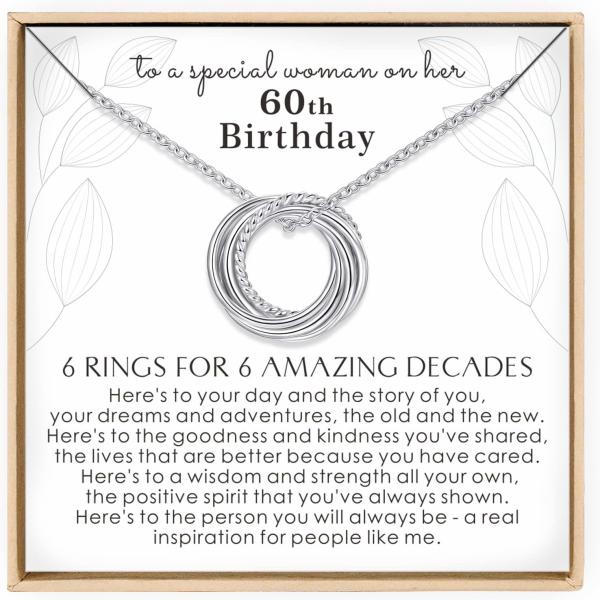 商品名[Annamate] 女性のための誕生日プレゼントスターリングシルバー30th 40th 50th 60th 70th 70th 80th 90th Birthday Necklace彼女のための誕生日ネックレスAnnamate 60...