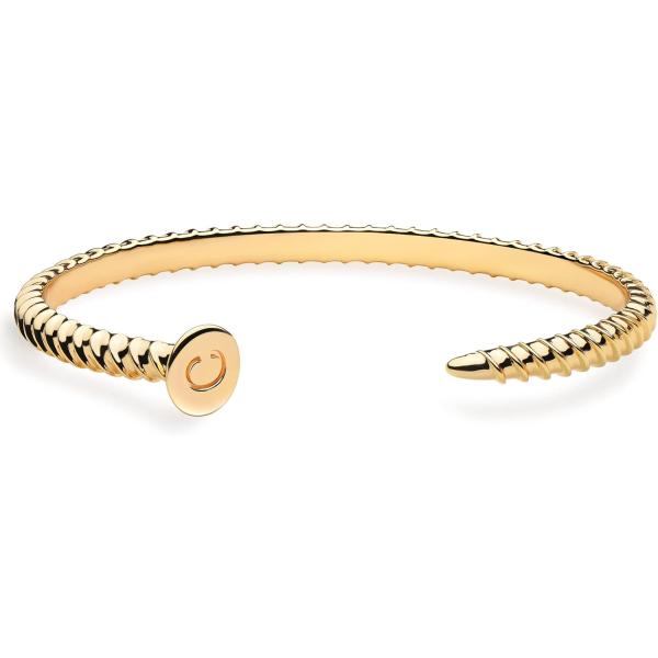 商品名Fettero 女性用ゴールドカフ ネイルブレスレット バングルブレスレット 調節可能なオープンラップ レターブレスレット 恋人や友人へのギフト C ゴールドFettero Gold Cuff Nail Bracelet for Wo...