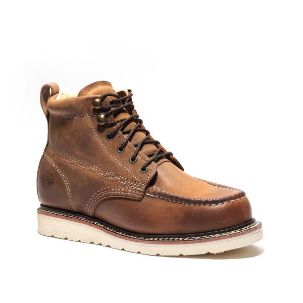 商品名:  Bonanza Boots | Frontier PLUS Work Boot | 6" Moc Toe Boots For Men | Purpose-Built Work Boots for Men, Crazy Brown...