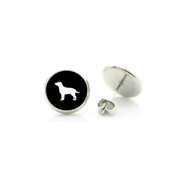 商品名ラブラドールレトリバー ドッグアウトライン スタッドポストピアス - ペア, 宝石なしLabrador Retriever Dog Outline Stud Post Earrings - New - Pair!ブランド：Pierce...