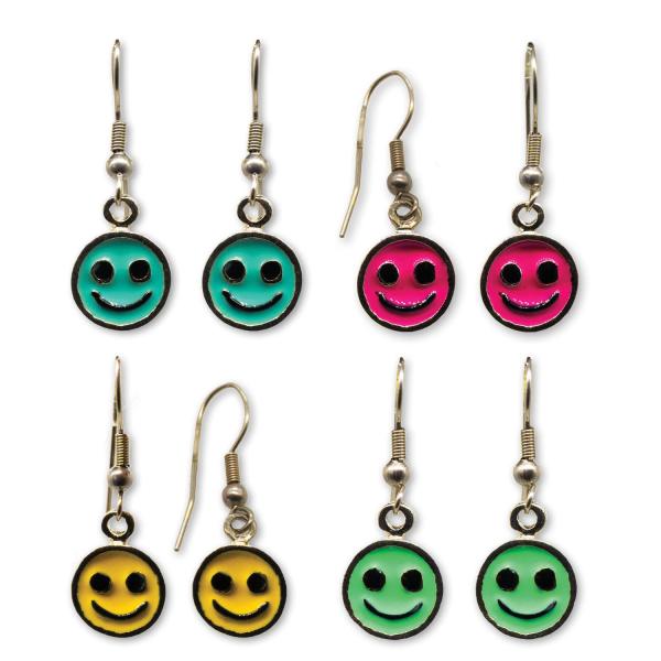 商品名:  4 Pairs Smiley Face Earrings Set for Women, Y2K Earring Pack for Girls, Emoji Dangle Hook Kawaii Aesthetic Earring...