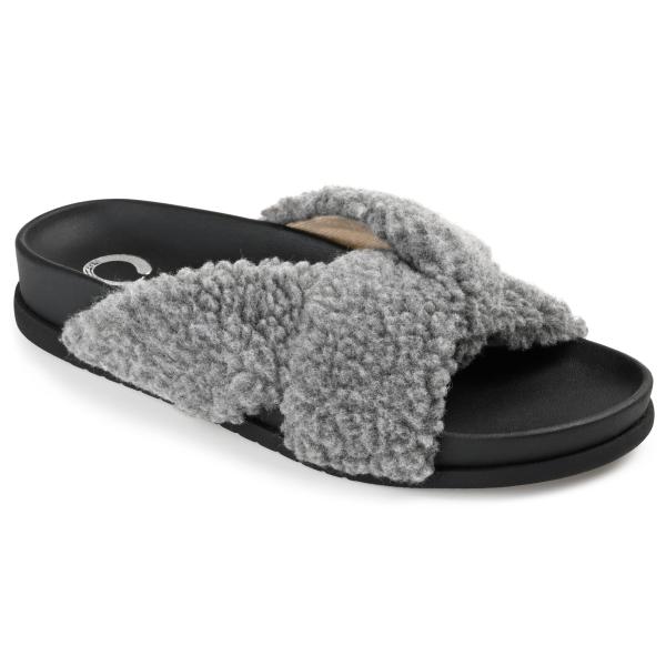 商品名:  Journee Collection Womens Dalynnda Slip On Slide Open Toe Slippers Slate 8.5 Medium WOMENS USブランド: Journee Collect...