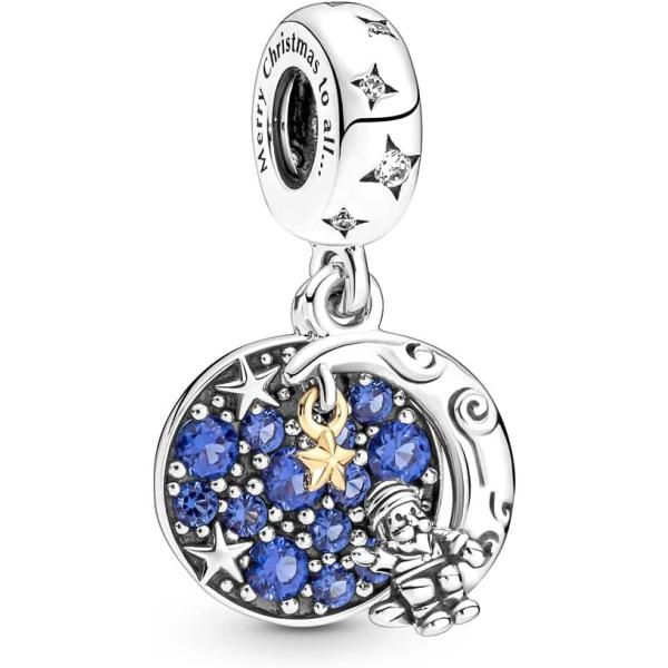 商品名Meteor クラッシュカラー クリスマスツリー キュービックジルコニア サンタクロース ギフト チャーム 925スターリングシルバー ジンジャーブレッド 誕生日 ジュエリー ギフト レディース ブレスレット用, シルバー, キュービ...