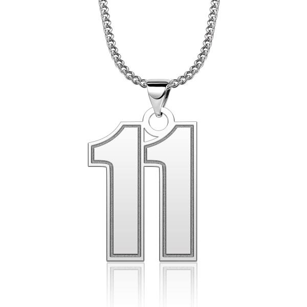 商品名DemiJewelry Stainless Steel Number 11 Necklace Personalized Jersey Athlete Sports Baseball Football Basketball Soccer...
