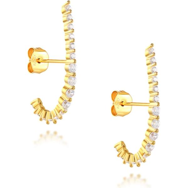 商品名ZX 2PCS s925 Sterling Silver Personalized Pendientes Oorbellen Bling CZ Stud Earring for Woman Girls Valentine's Day ...