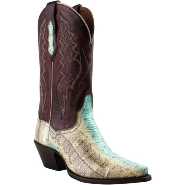 商品名Dan Post Women's Watersnake Western Boot Snip Toe Green/Silver 8 M USブランド：Dan Post商品サイズ：8商品番号：色：Green/Silver素材：Leather