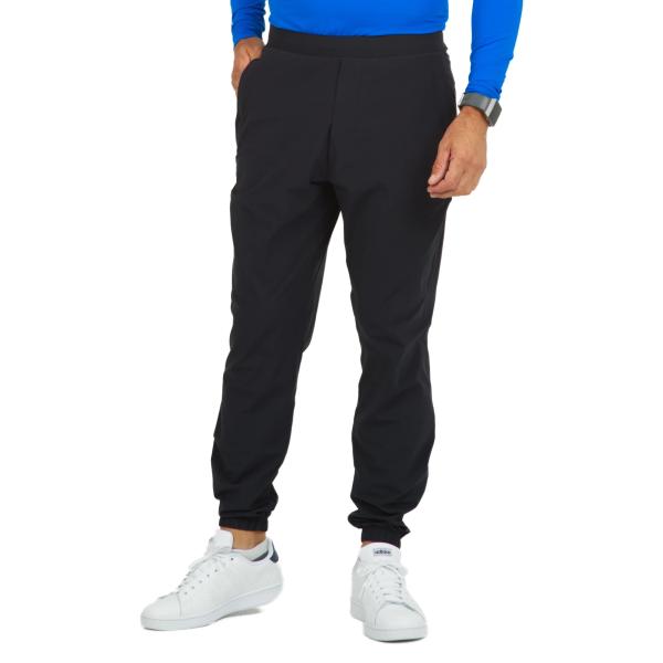 商品名:  IBKUL Men’s Athleisure Wear WFH Pants/Joggers with Front &amp; Hidden Rear Waist Pockets in 3 Colors - 99000 Black...