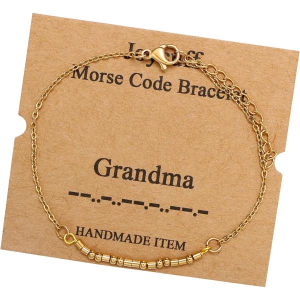 商品名JoycuFF モールス信号 ブレスレット 10代の少女 インスピレーションを与える秘密メッセージブレスレット 女性用 ファッション 励ましギフト 娘 姉妹 友達 ジュエリー, 金属, サンドストーンJoycuFF Morse Cod...